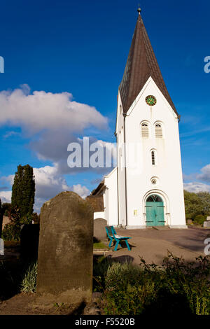 Clemens church in Nebel, Amrum island, North Sea, Schleswig-Holstein ...