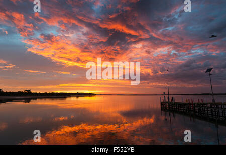 Sunrise Inverloch jetty Anderson Inlet Victoria Australia Stock Photo ...
