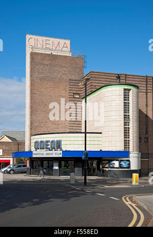 Exterior of Art Deco Odeon Cinema in Cattle Market Loughborough ...
