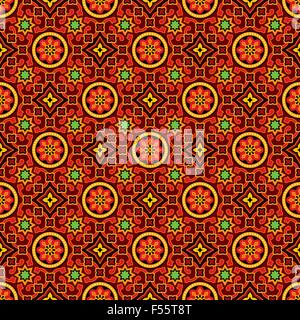 Red Sindhi Ajrak Pattern, Vector Illustration Stock Vector Image & Art ...