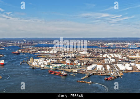 Aerial view of the Newark Bay area in New Jersey, USA Stock Photo - Alamy