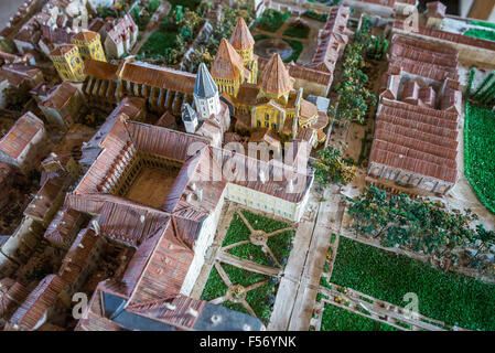 Model of the Benedectine Abbey, Cluny, Bourgogne, Burgundy, France ...