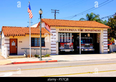 The Santa Paula Fire Department house with two engines in this small ...