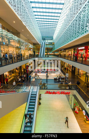 Shopping center "Centrum Galerie" in the old town. Dresden is the ...