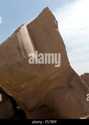 Close up of the fallen colossus of Ramesses II at the Ramesseum ...