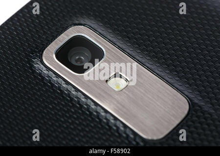 Closeup of Smartphone Camera Module on the back, isolated on white ...