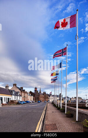 South Beach Street, Stornoway, with the old Council Building, Isle of ...