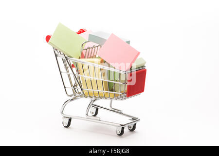 Caddy with post-it on white background Stock Photo - Alamy
