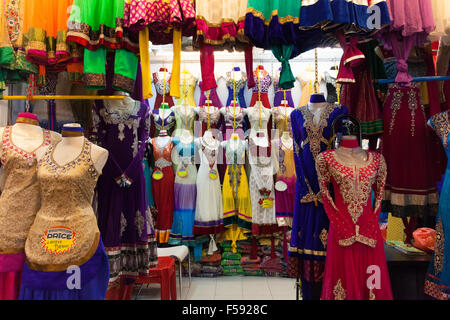 Sari clothes shop in city of Varanasi, Benares, Northern India Stock ...