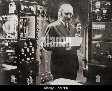 The Italian electrical engineer Guglielmo Marconi, who invented radio ...