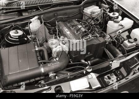 1986 Ford Sierra RS Cosworth rally car on the forest stage with Stock ...