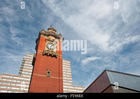 The clock tower, Victoria Centre, Nottingham, England, UK Stock Photo ...