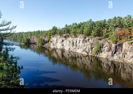 French river during the fall season Stock Photo - Alamy