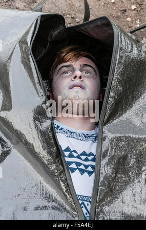 The body of a young man inside a body bag about to be zipped up Stock ...