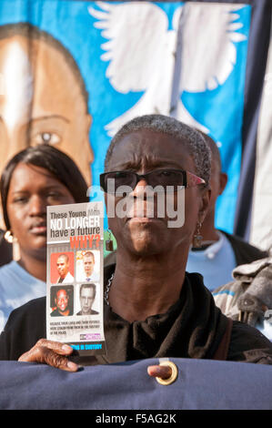 Mother of Seni Lewis killed by Brixton police. Marching at Death in ...