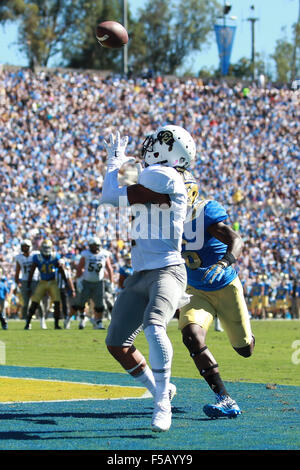 Colorado Buffaloes wide receiver Devin Ross, left, celebrates his ...