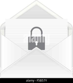 envelope with padlock Stock Vector Image & Art - Alamy