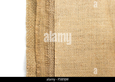 burlap hessian sacking isolated on white background Stock Photo - Alamy
