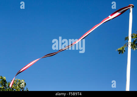 Danish pennant flag or vimpel flying against a clear blue sky Stock ...