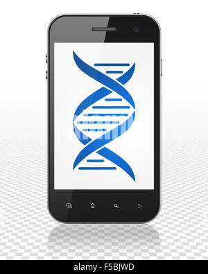 Science concept: Smartphone with Molecule on display Stock Photo - Alamy