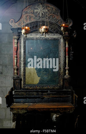 Altar in the Syriac chapel. Church of the Holy Sepulchre. Jerusalem ...