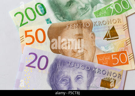 Swedish Currency New 20, 50, 200 note Stock Photo - Alamy