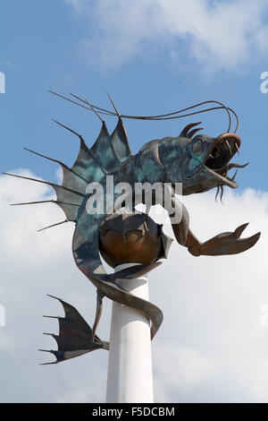 The Leviathan sculpture in Sutton Harbour, Plymouth, by artist Brian ...