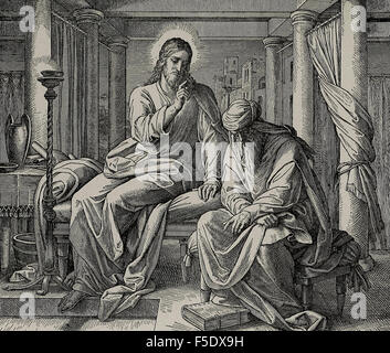 Jesus and Nicodemus Stock Photo - Alamy