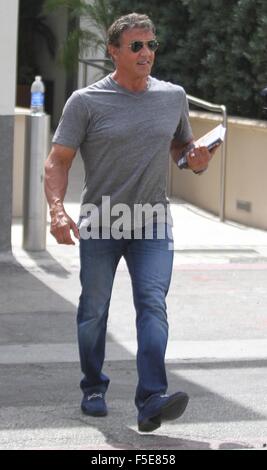 Sylvester Stallone out and about in Beverly Hills smoking a cigar. Los ...