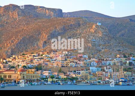 Harbour at Pothia, Kalymnos, Dodecanese, Greek Islands, Greece, Europe ...