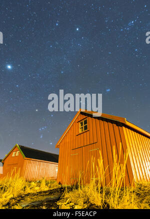 A typical fishing village Froya Island, Trondelag, Norway, Scandinavia ...