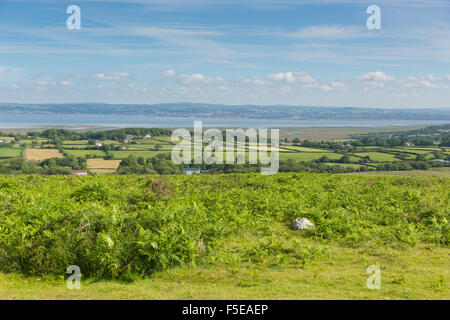 UK, Wales, Swansea, Gower, Reynoldston village at edge of Cefn Bryn ...