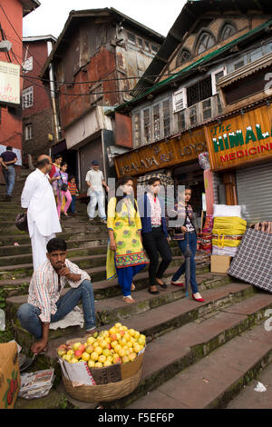 Lower Bazaar, The Mall, Shimla (Simla), Himachal Pradesh, India, Asia ...