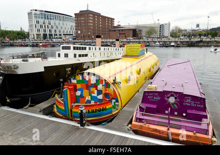 Beatles Yellow Submarine Titanic Liverpool Albert Dock UK Stock Photo ...