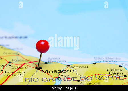 Mossoro, Brazil pin on map Stock Photo - Alamy