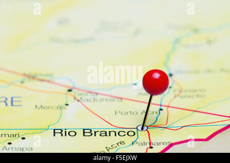 Rio Branco pinned on a map of Brazil Stock Photo - Alamy