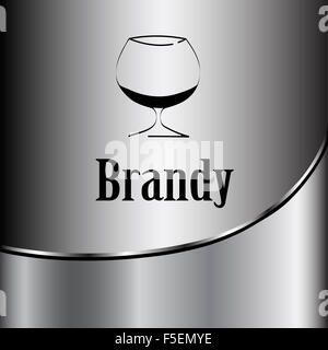 brandy glass design menu background. Vector Stock Photo - Alamy