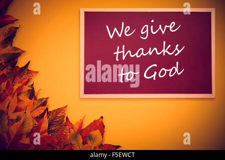 Composite image of give thanks Stock Photo - Alamy
