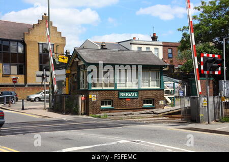 Manned level crossing and signal box Alrewas Staffordshire Stock Photo ...