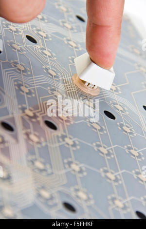 hand press a key on keyboard Stock Photo - Alamy