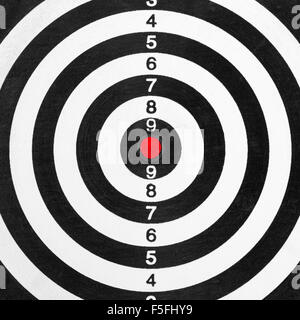 Target with numbers for shooting at a shooting range. A round target ...