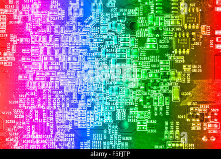 Circuit Board Texture And Pins On Computer Motherboard Stock Photo - Alamy