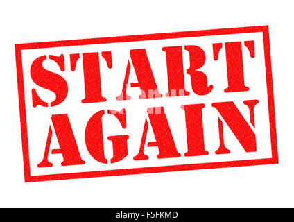 TRY AGAIN! red Rubber Stamp over a white background Stock Photo - Alamy