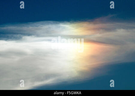 A sun dog, or parhelion, which is an atmospheric phenomenon that ...