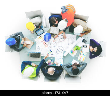Business People and architects working on project together Stock Photo ...