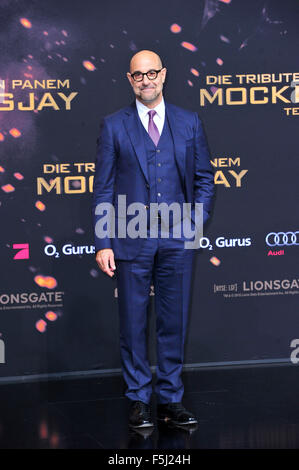 American actor Stanley Tucci attends to the Premiere of "The Hunger ...