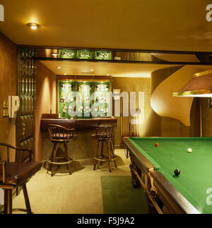 The pool table in the Games Room at Graceland the home of Elvis Presley ...