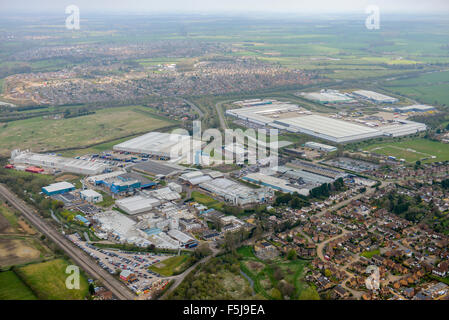 An aerial view of the Latimer Business Park and Weetabix factory ...