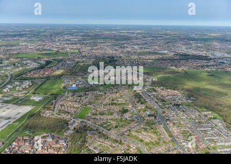 An aerial view of the Blackheath area of Colchester in Essex Stock ...