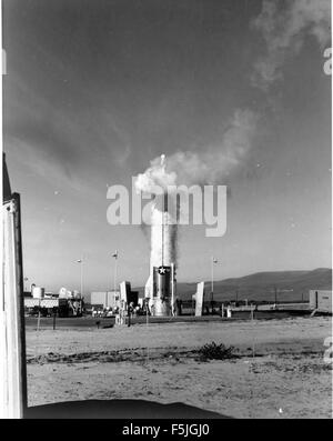 This image shows the loading process of the Atlas Centaur missile ...